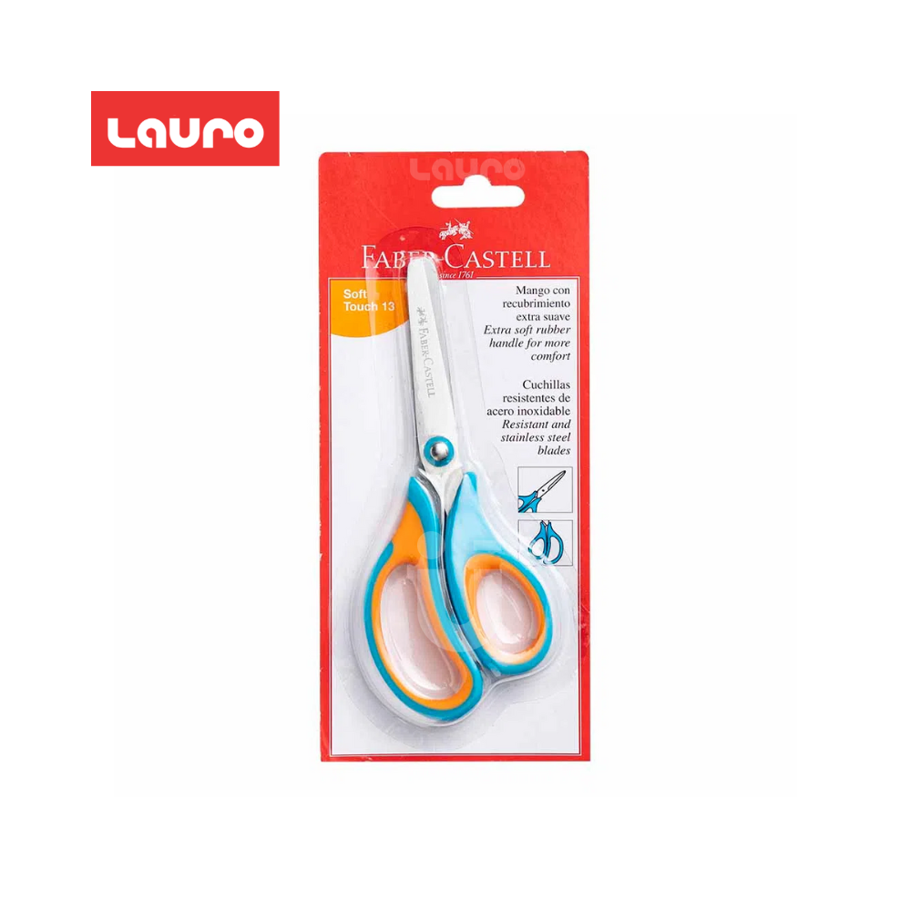 Tijera escolar Soft Touch 13cm - Lauro & CIA